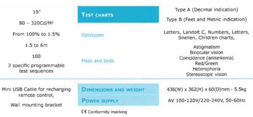 CS550 Chart System - Essilor Instruments USA