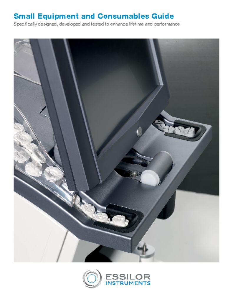 Brochures - Finishing and Dispensing Equipment - Essilor Instruments USA