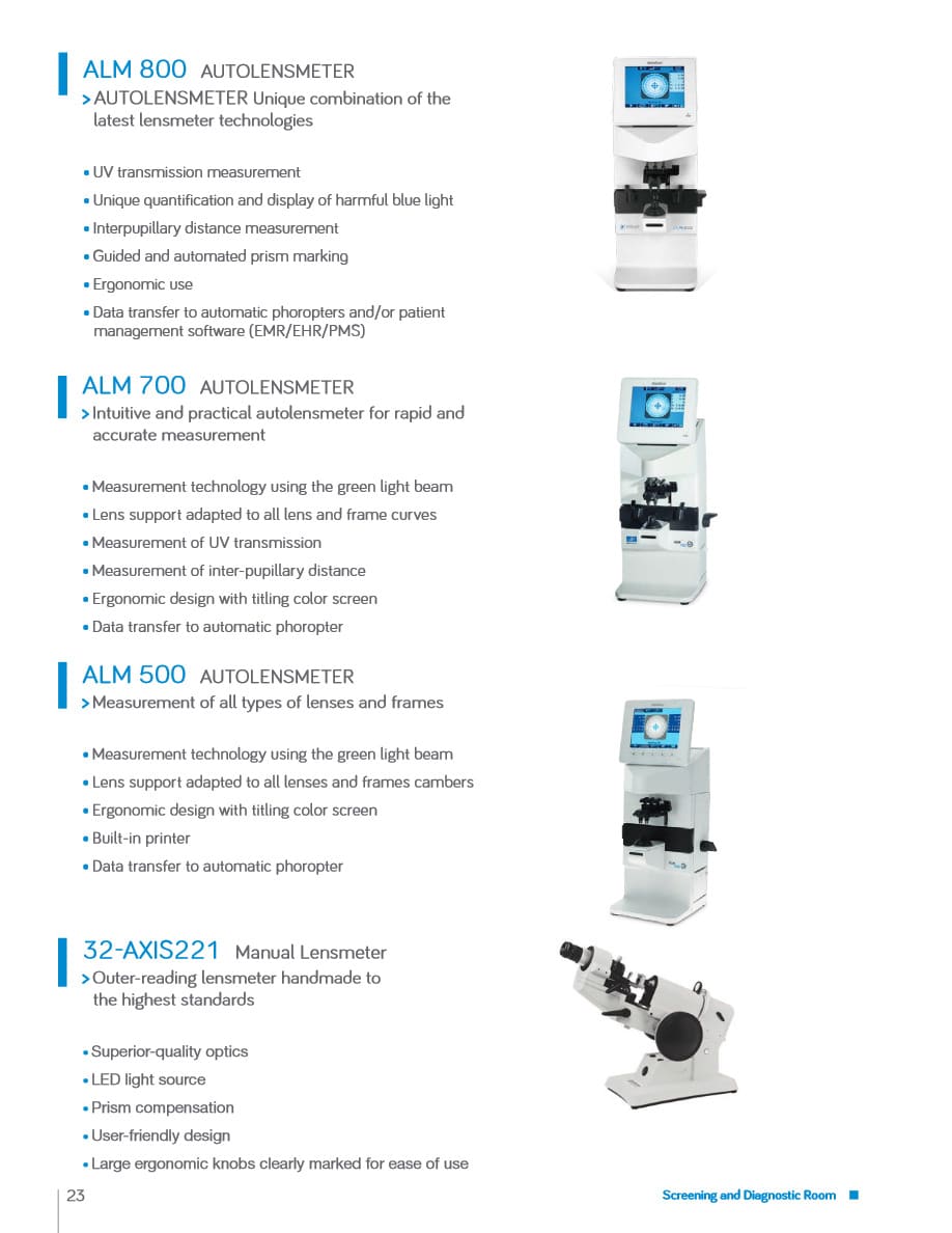 Product Catalog - Essilor Instruments USA