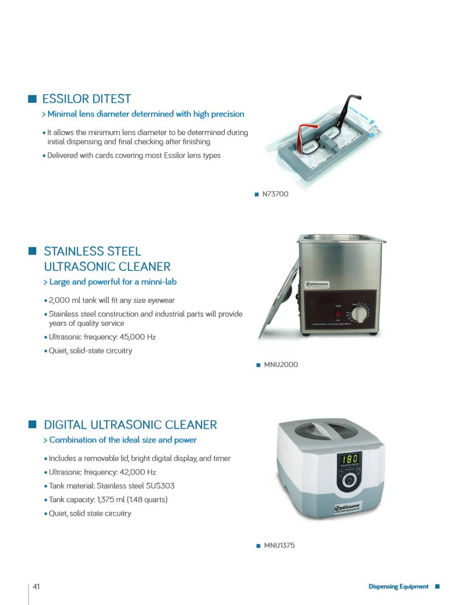 Product Catalog - Essilor Instruments USA