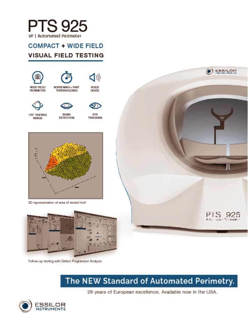 PTS 925 Automated Compact Perimeter - Essilor Instruments USA