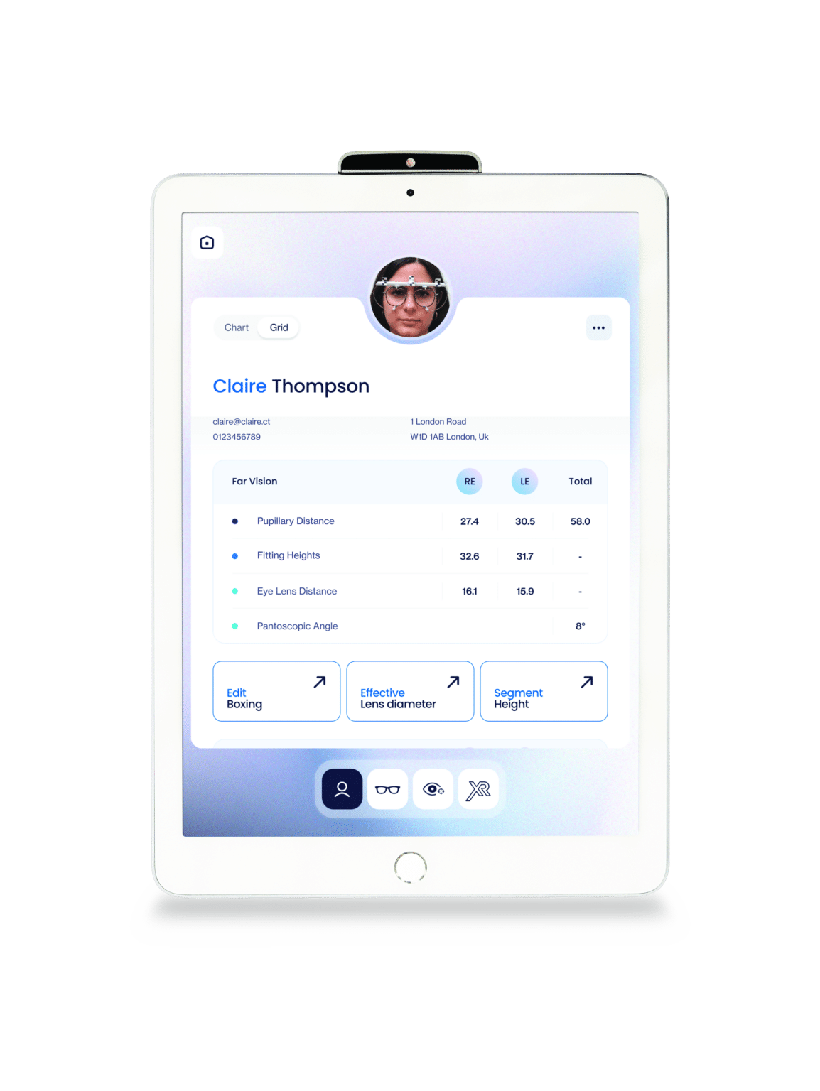 EYE-RULER 2 w iPad - Essilor Instruments USA
